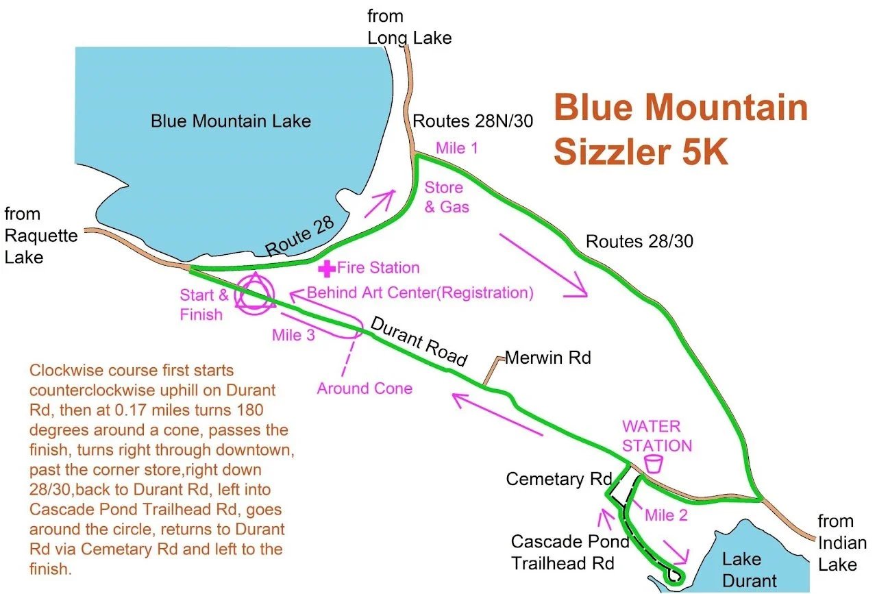 Blue Mountain Sizzler 5K | Blue Mountain Lake | August 13 | Adirondacks