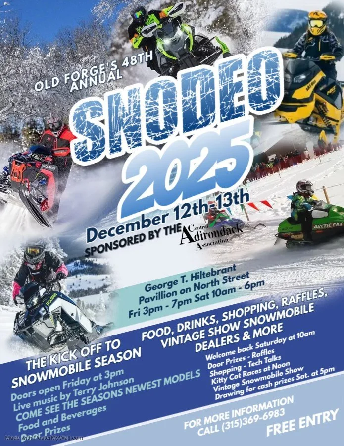 Old Forge's 48th Annual Snodeo December 12-13, 2025 | Free Snowmobile ...