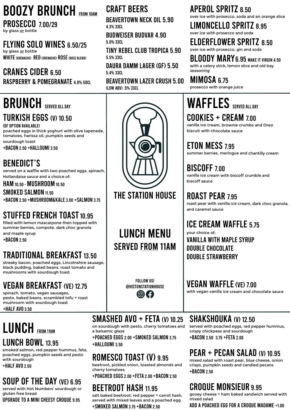 The Station House - Lunch Menu