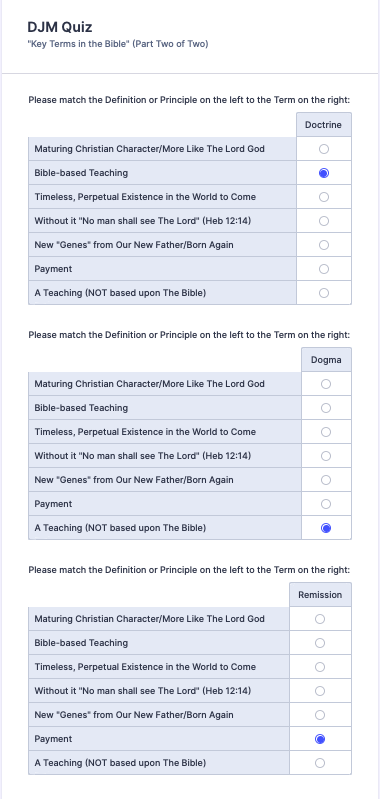 Key Terms in the Bible Answer Sheet Part 2 of 2 — DeVon Jackson, M.D ...