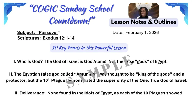"Struggling Faith" (3-15-26) COGIC Sunday School Countdown Notes ...