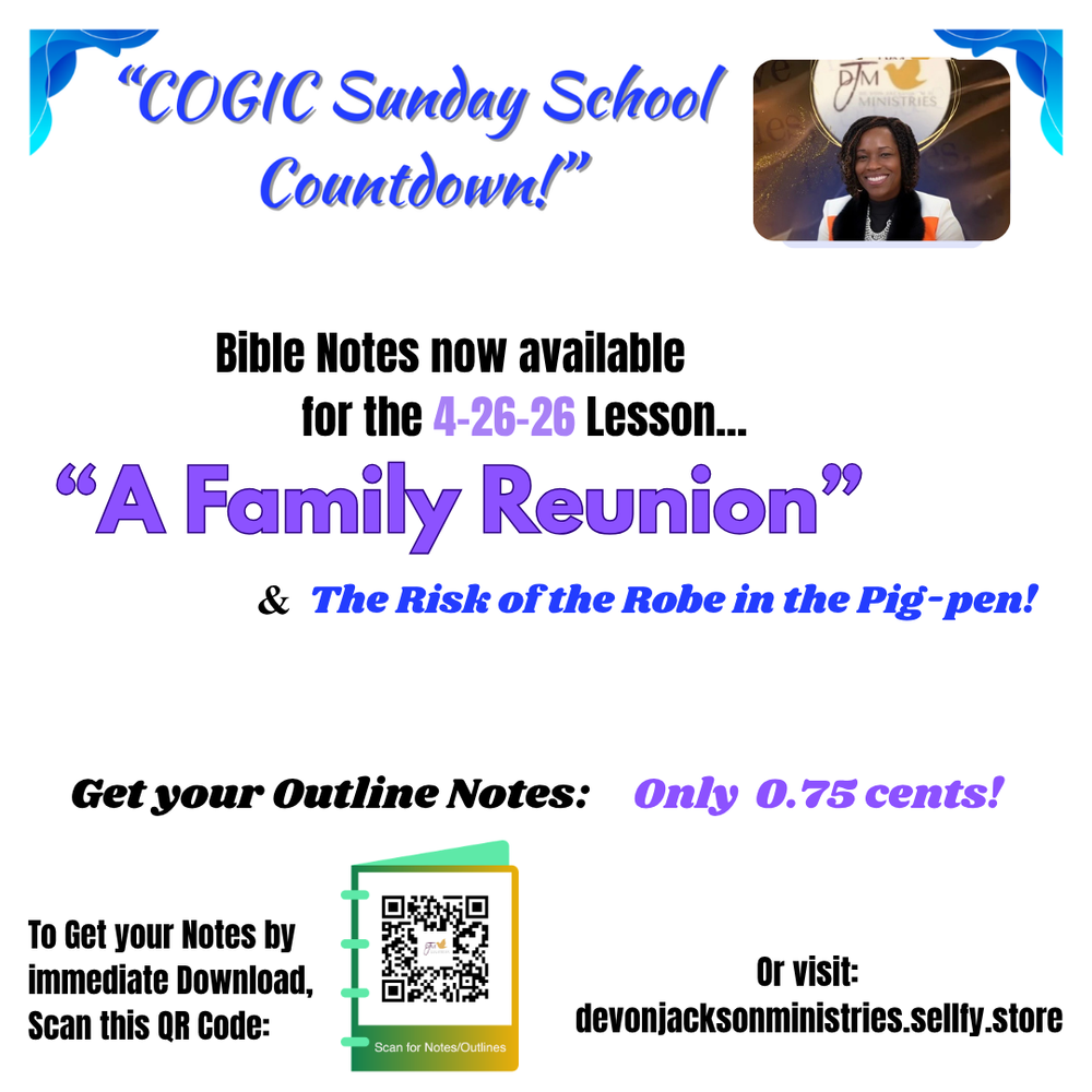 "Saying Thanks" (5-10-26) COGIC Sunday School Countdown — DeVon Jackson ...