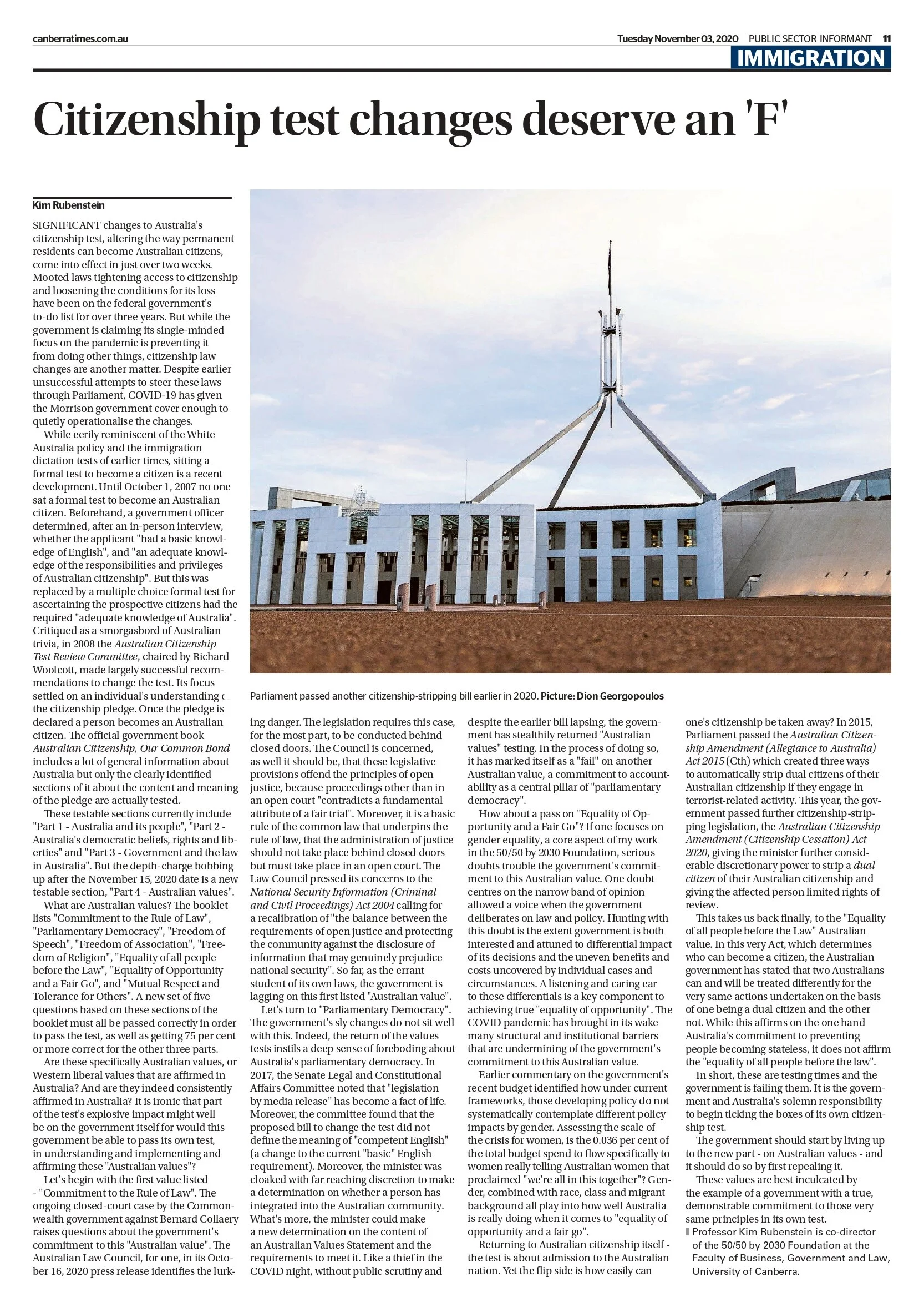 Media History — Kim Rubenstein