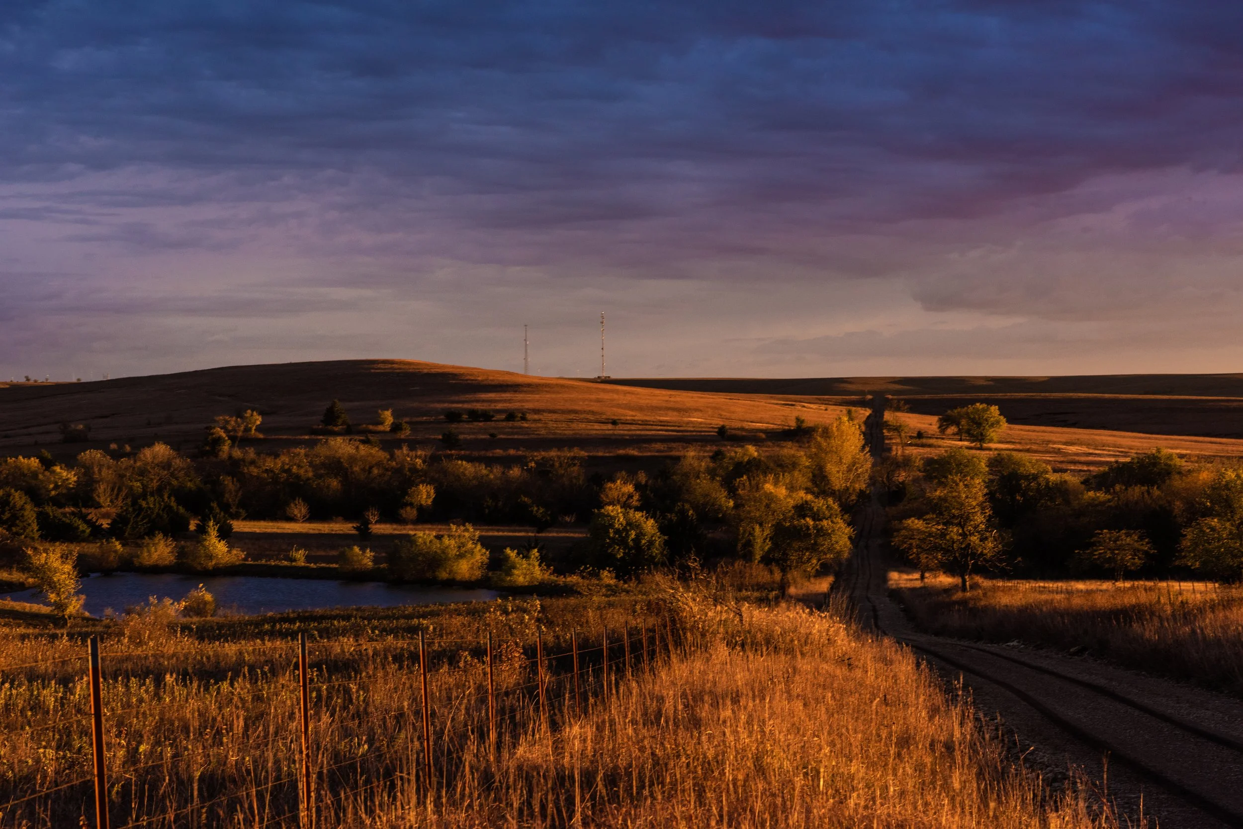 Kansas Prairie Landscape Clouds
