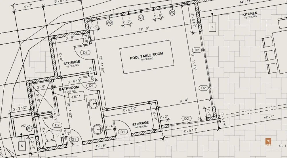 Pool House Plans — Tangent Design and Engineering