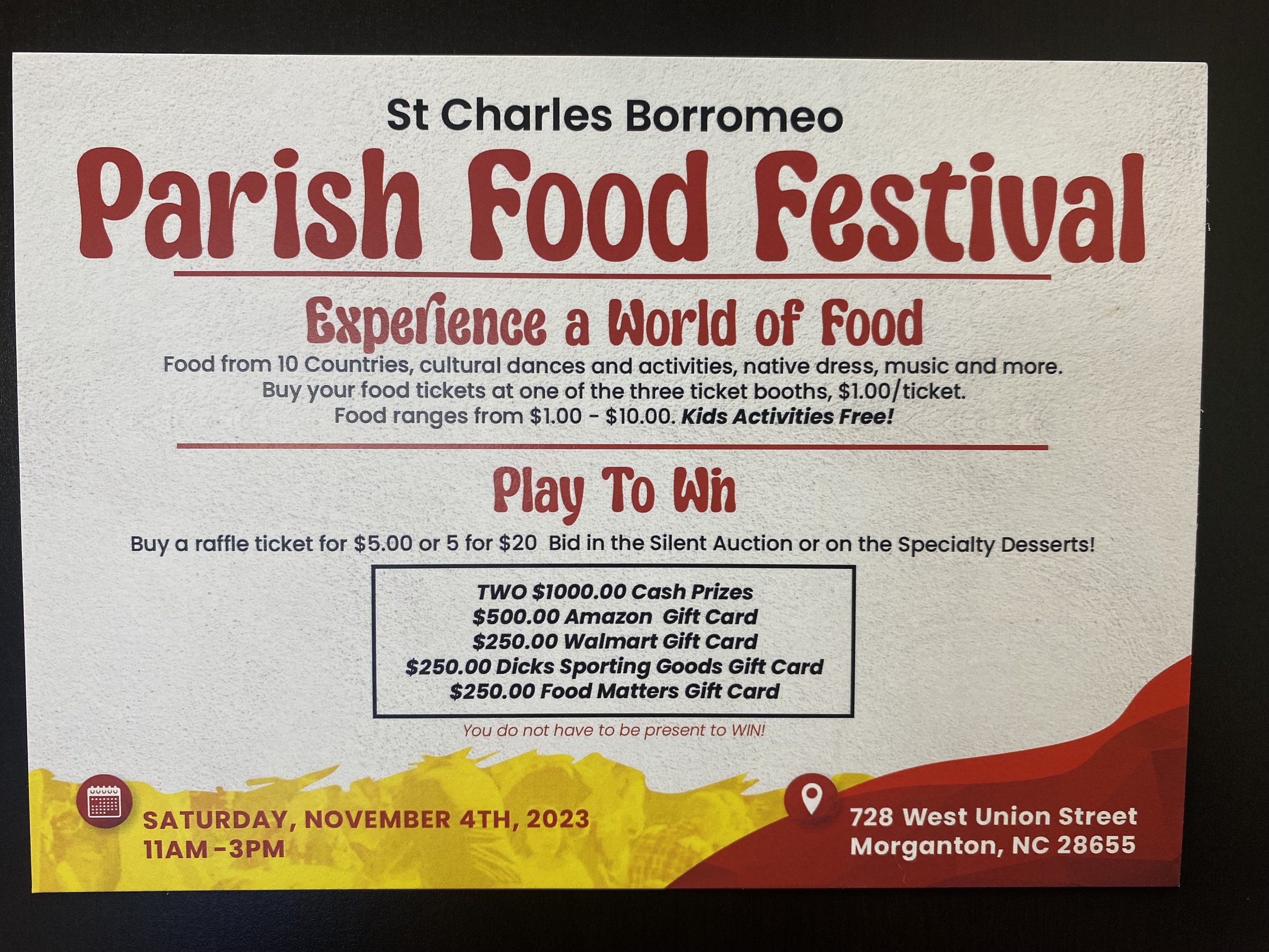 Parish Food Festival — Saint Charles Borromeo Catholic Church