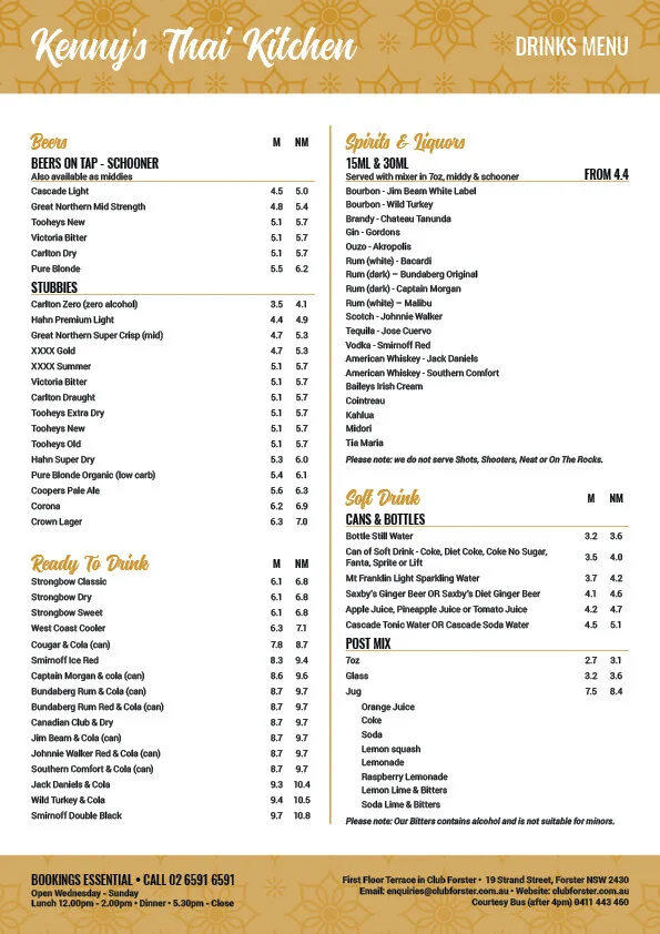 Kenny's Thai Kitchen — Club Forster