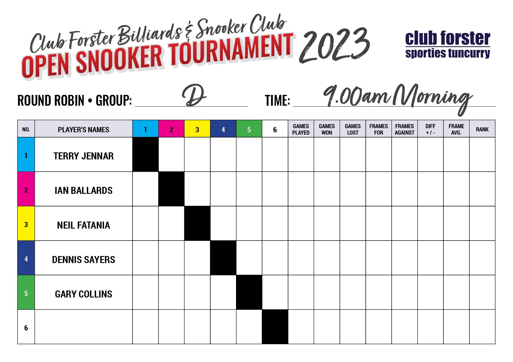 Billiards & Snooker — Club Forster