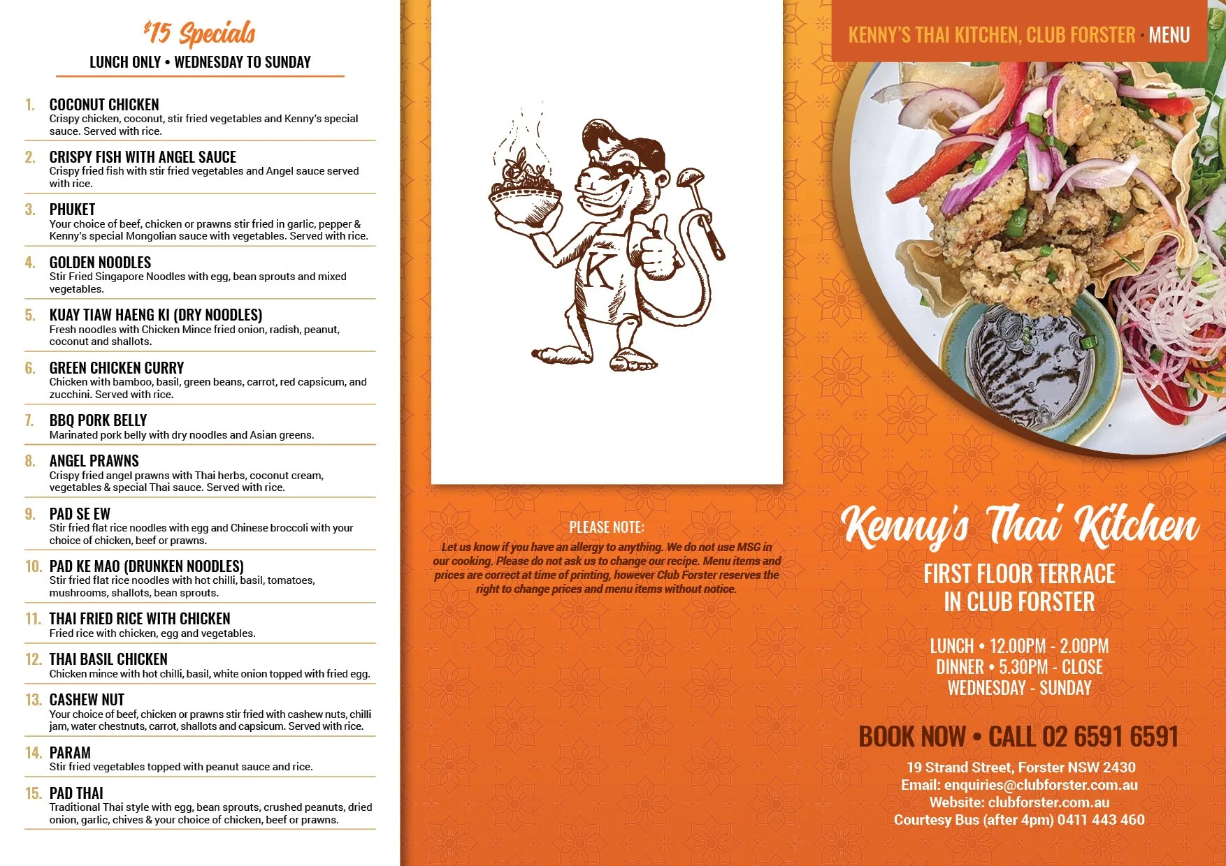 Kenny's Thai Kitchen — Club Forster