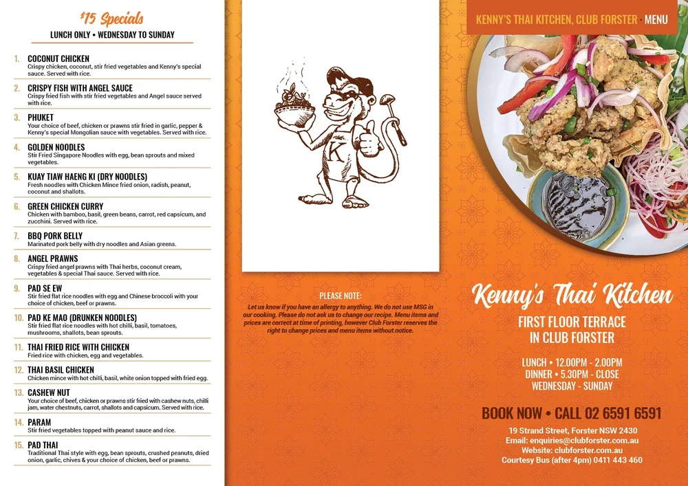 Kenny's Thai Kitchen — Club Forster