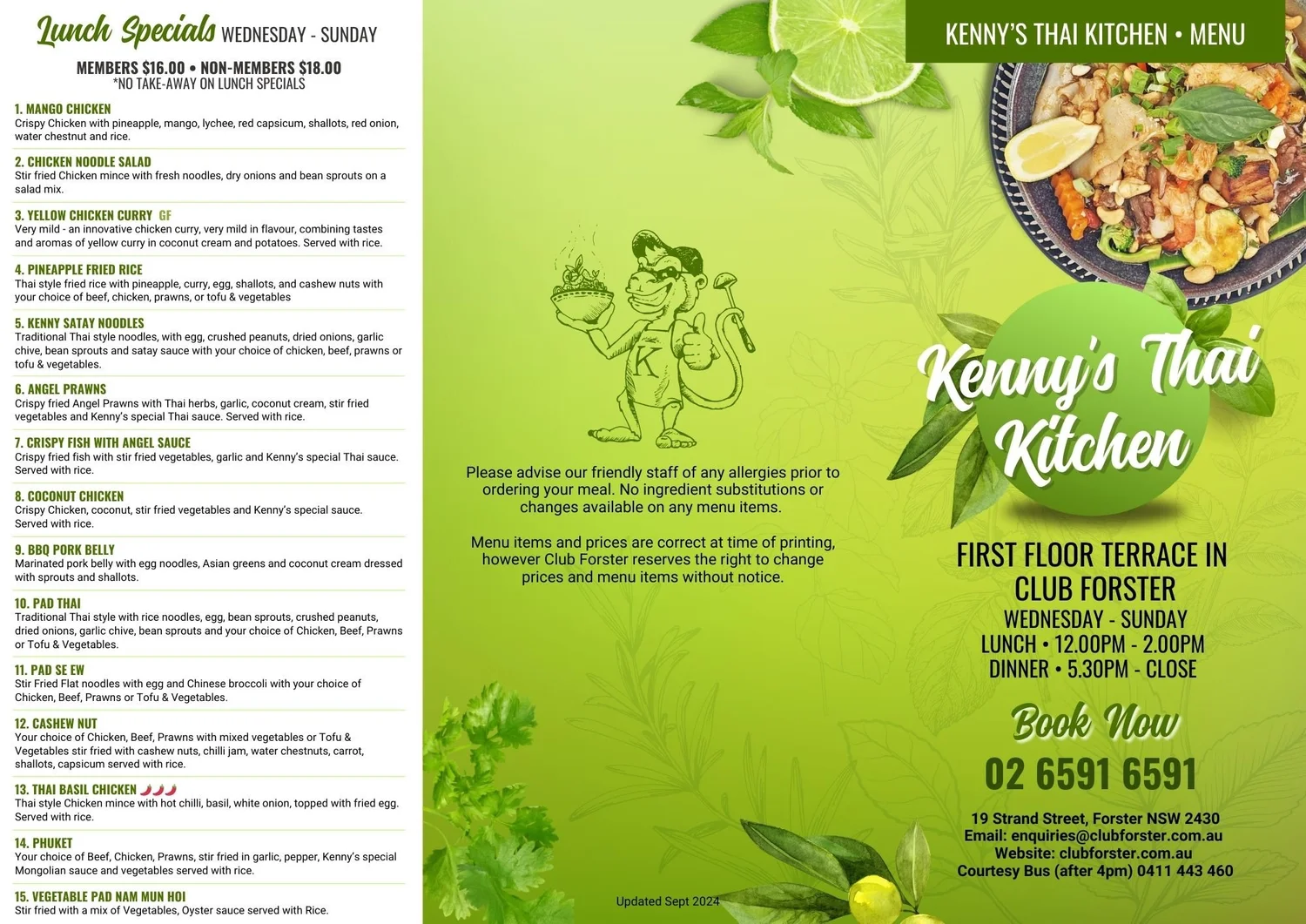 Kenny's Thai Kitchen — Club Forster