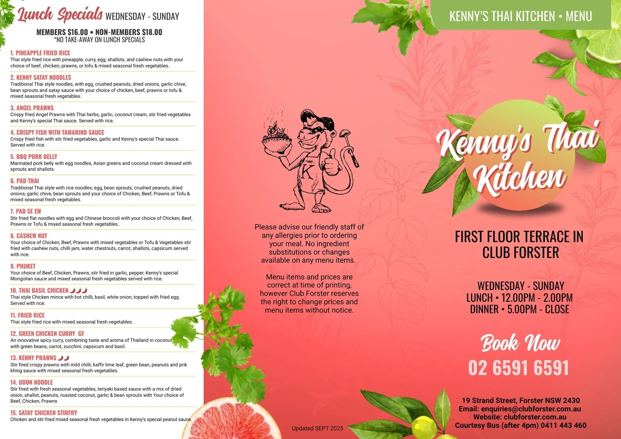 Kenny's Thai Kitchen — Club Forster