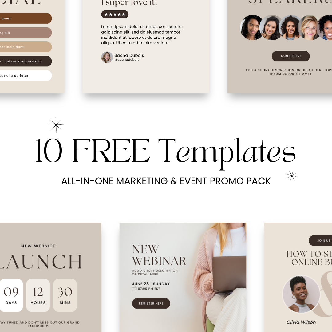 Free Canva Templates and Giveaways — Sandee Solutions