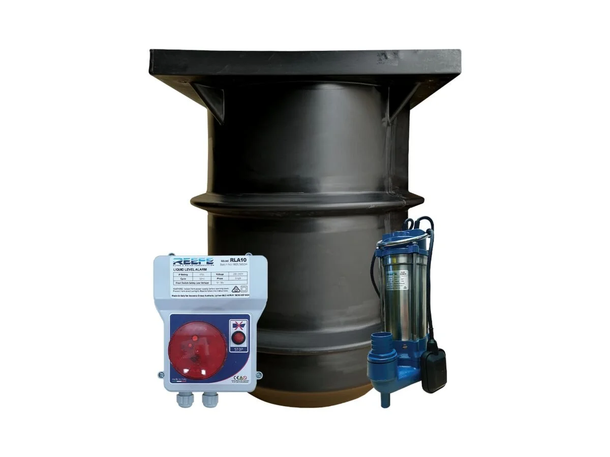 QubeX 250L Single 1.5kW Grinder Pump Station c/w HLA — Quality Pumps ...