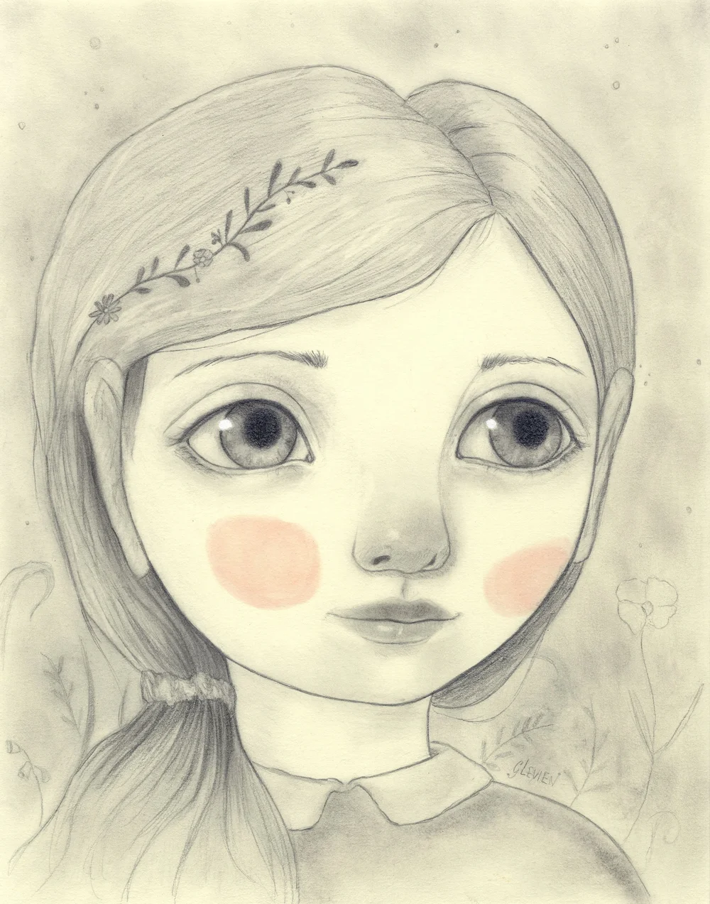 Blushing Girl Sketch