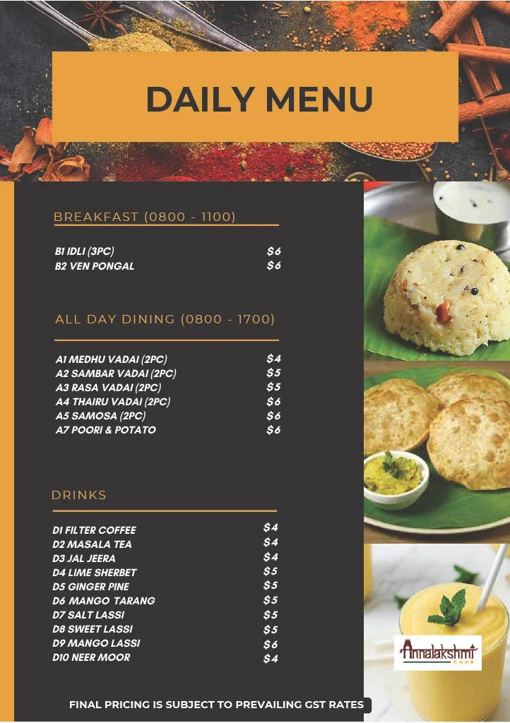 Menu — Annalakshmi