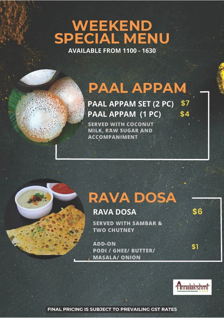 Menu — Annalakshmi
