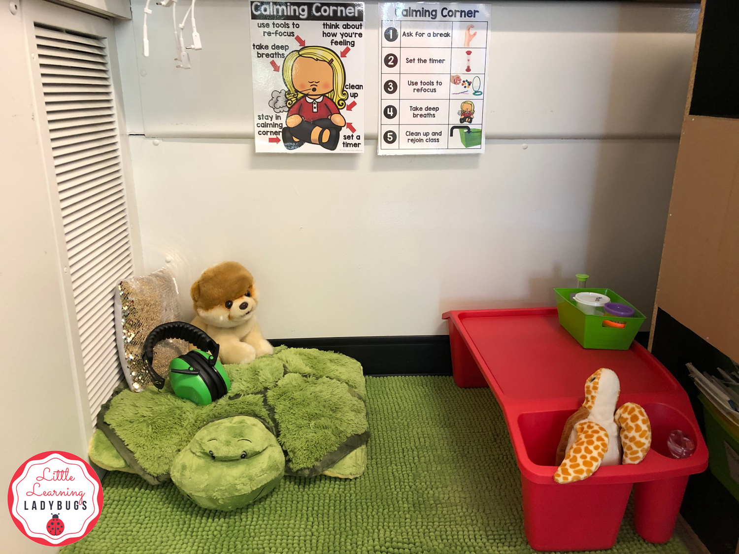 How to Set Up a Classroom Calming Corner — Little Learning Ladybugs