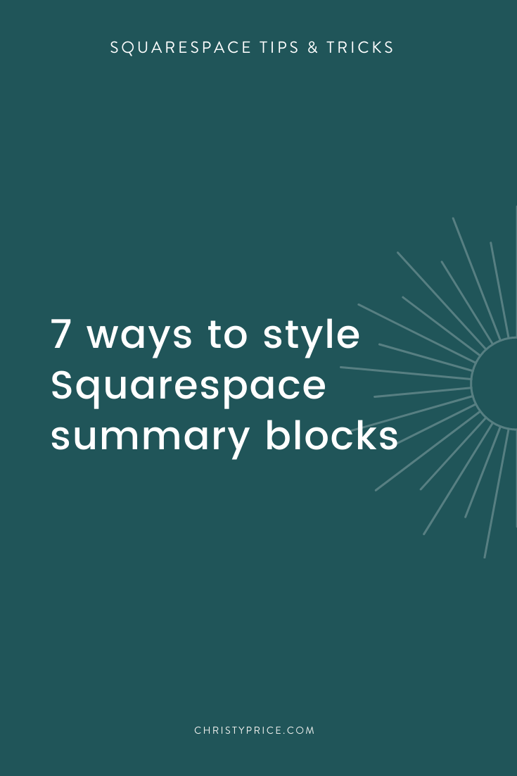 7 Ways to Style Squarespace Summary Blocks — Squarespace Web Design