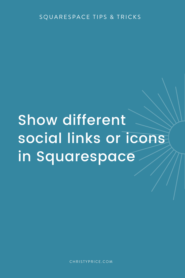 Show different social links or icons in Squarespace (walkthrough video ...