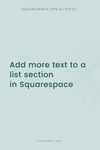 How to Add More Text to a List Section (Auto Layout) in Squarespace ...