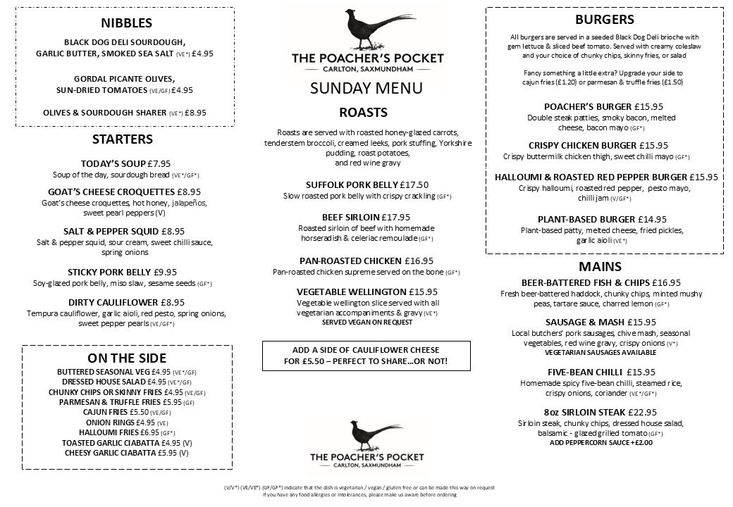 Food & Drink — The Poacher's Pocket, Carlton Saxmundham