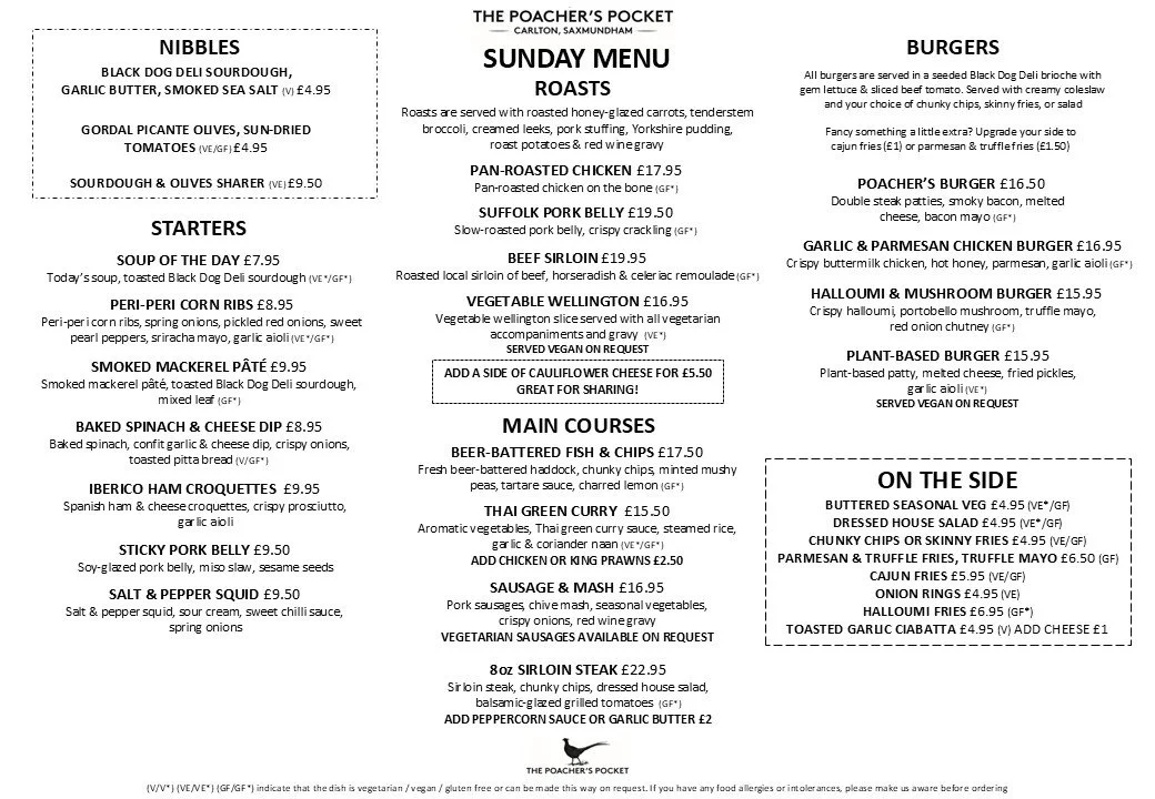 Food & Drink — The Poacher's Pocket, Carlton Saxmundham