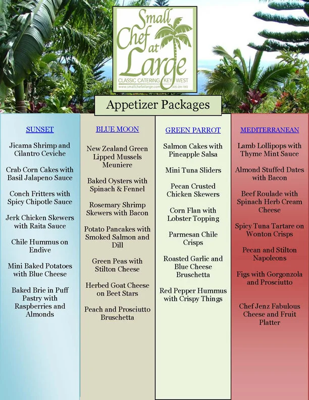 Menus — Small Chef At Large