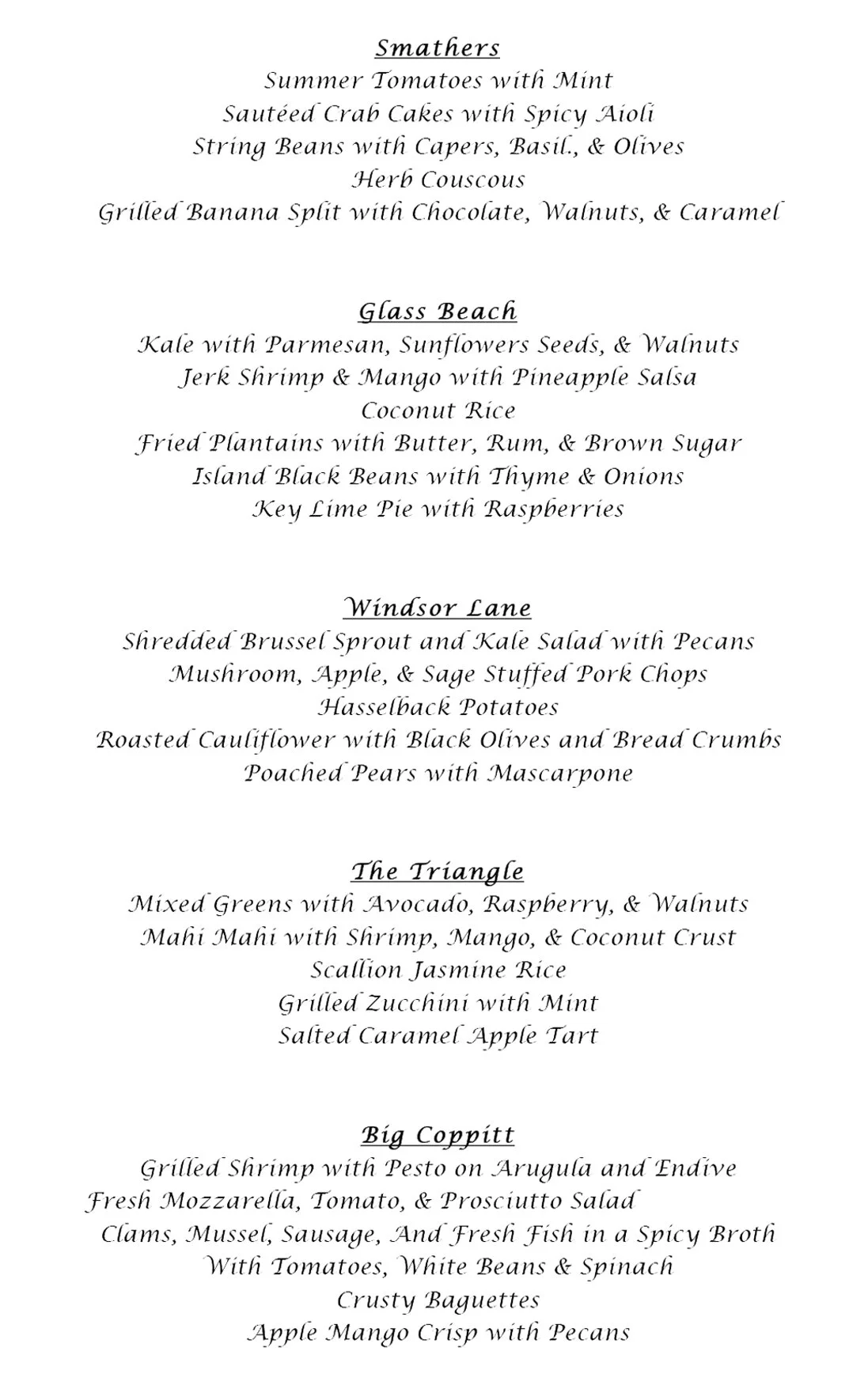 Menus — Small Chef At Large