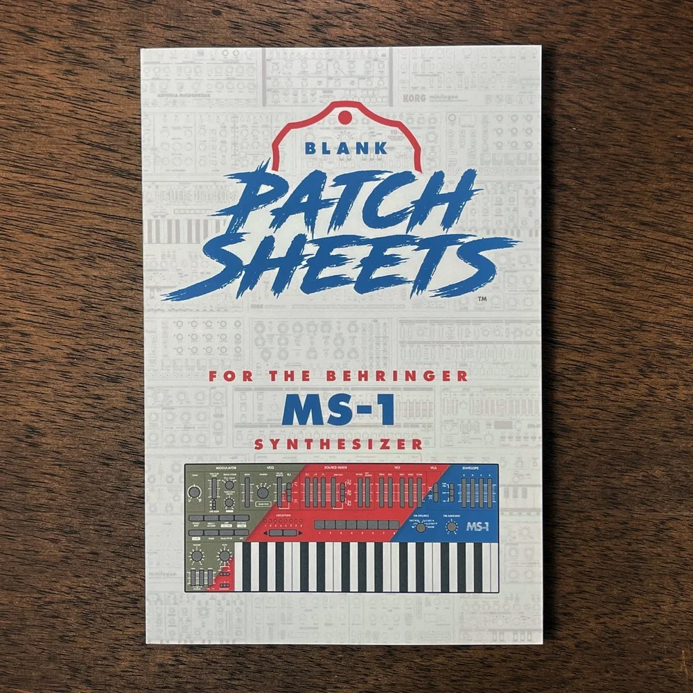 Blank Patch Sheets Notebook Series - A notebook series for synthesizer ...