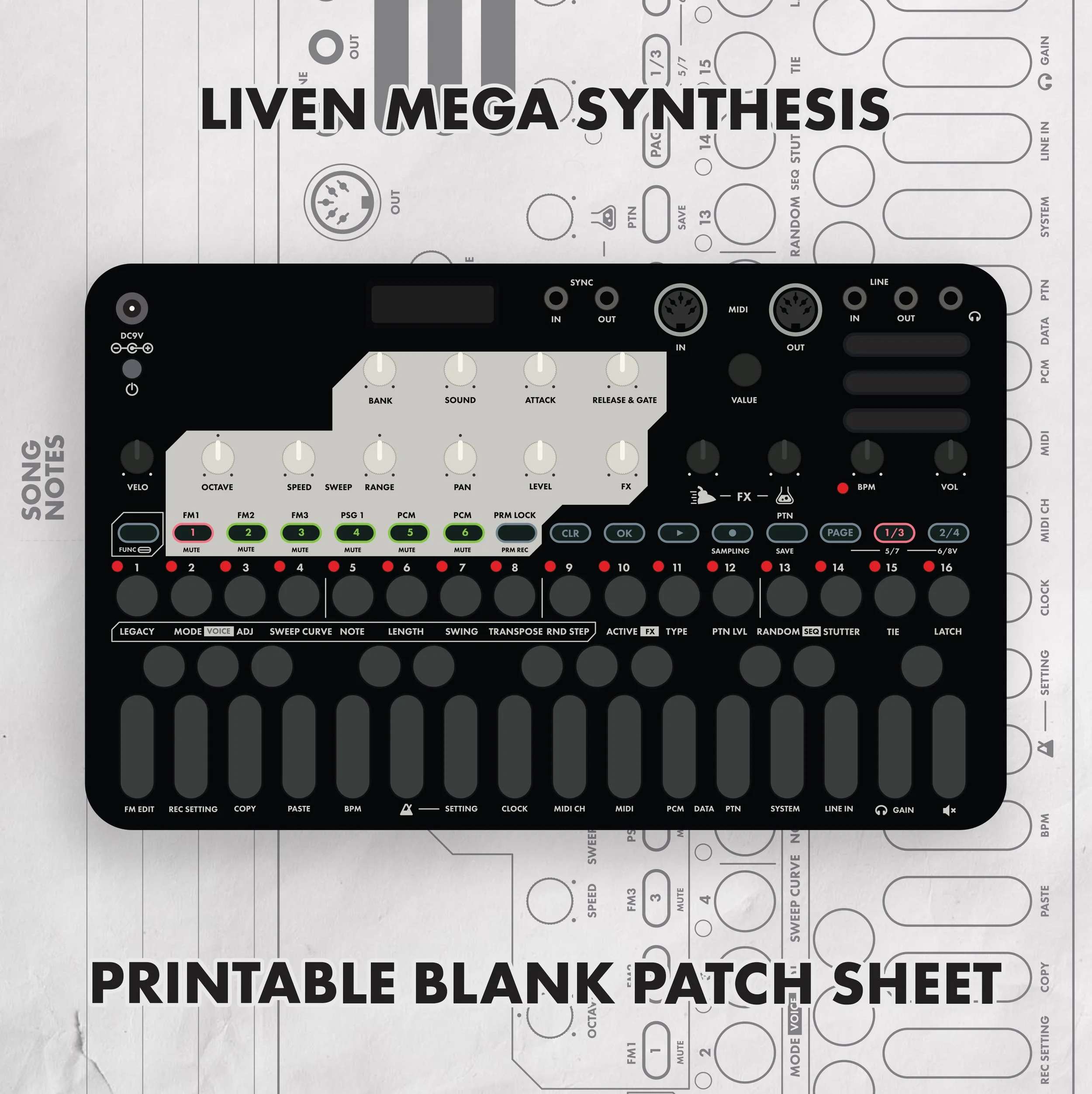 Sonicware Liven Mega Synthesis Printable — DavidSparks.me