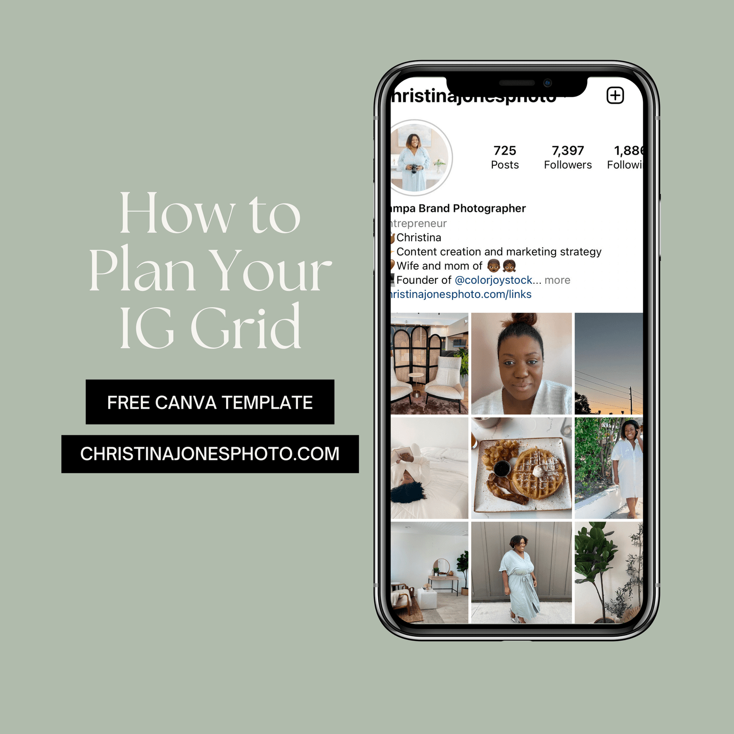 How to Plan Your Instagram Feed with Canva + Free Template — Christina ...