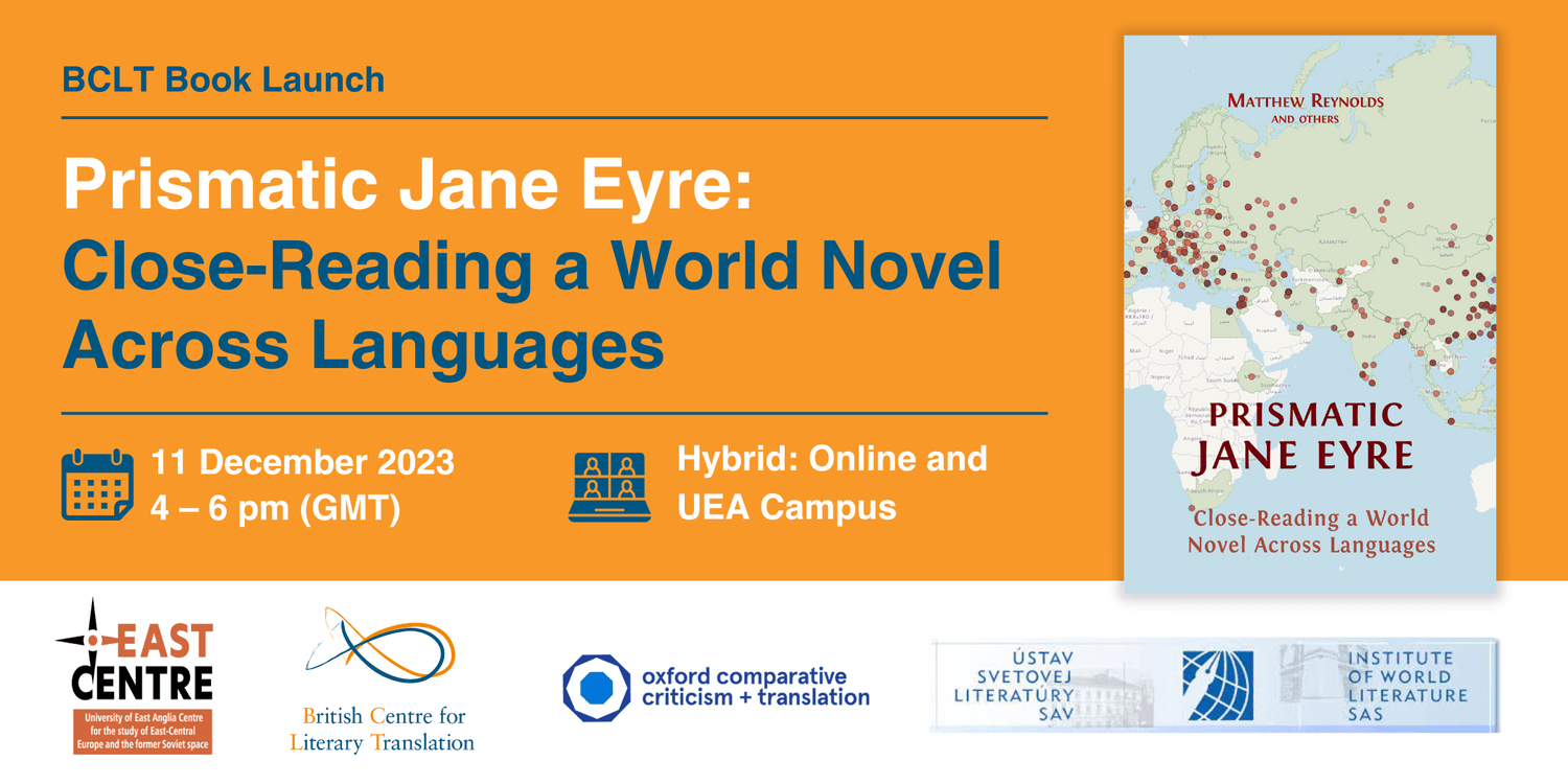 BCLT Book Launch:- ‘Prismatic Jane Eyre: Close-Reading a World Novel Across Languages’ — EAST ...