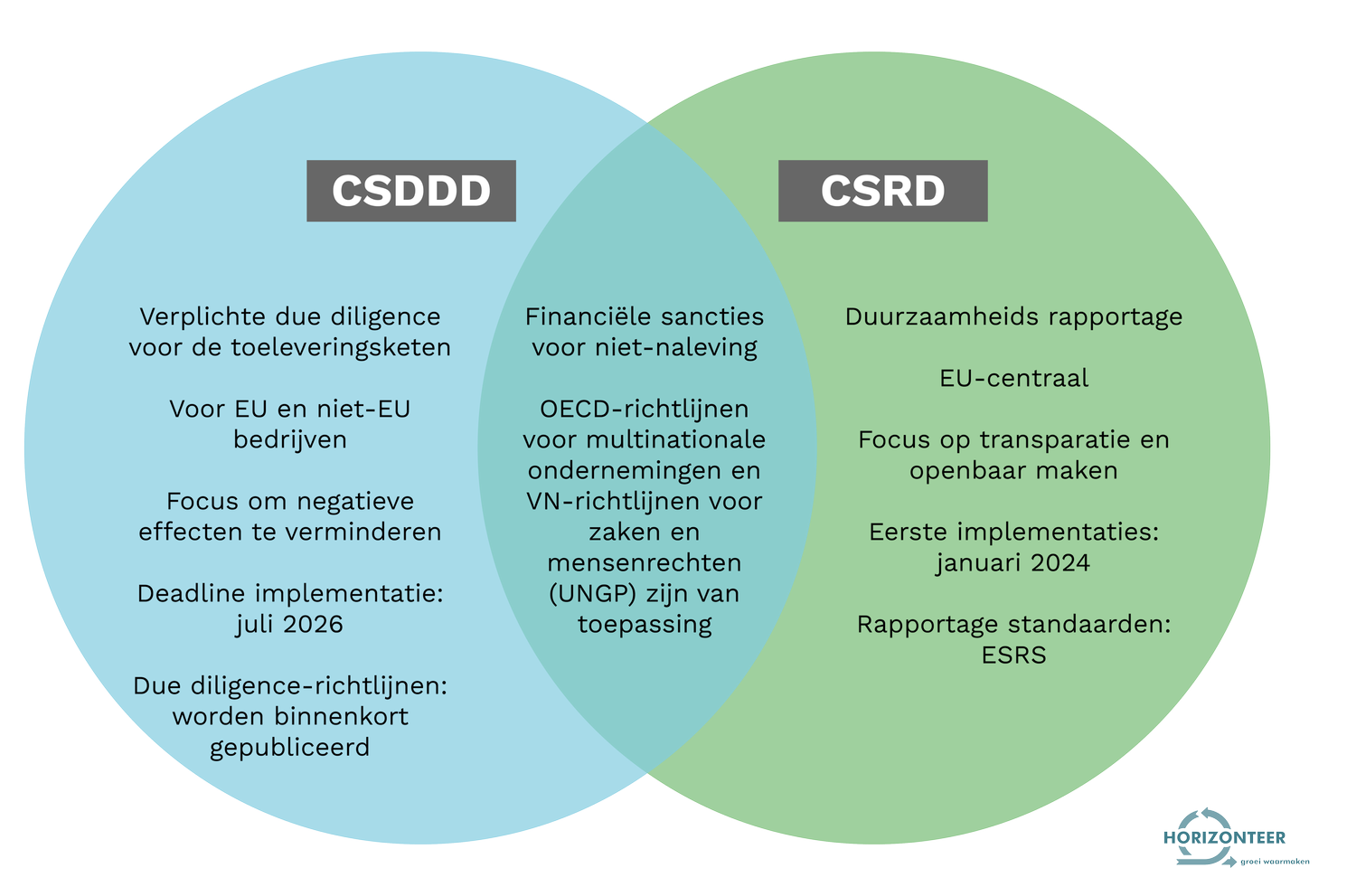 CSRD en CSDDD: Wat houdt het in en wat zijn de verschillen? | Horizonteer