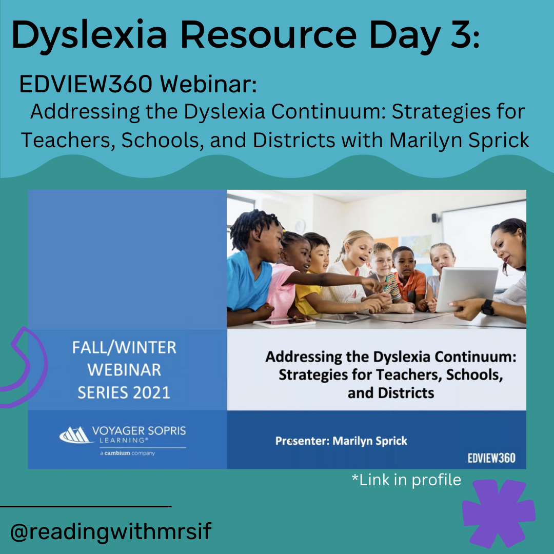 Dyslexia Resources — Reading with Mrs. IF
