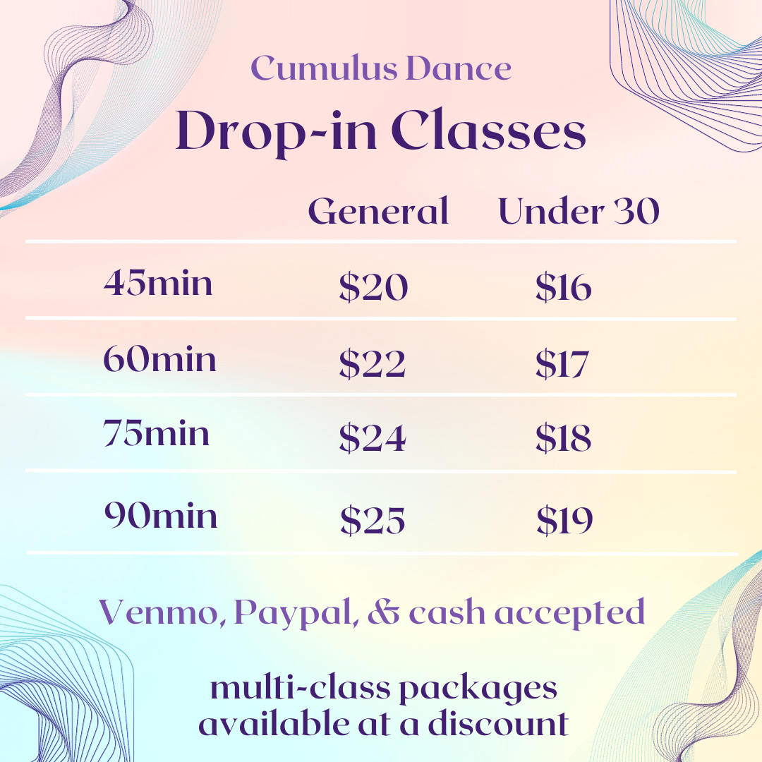 Pricing — Cumulus Dance