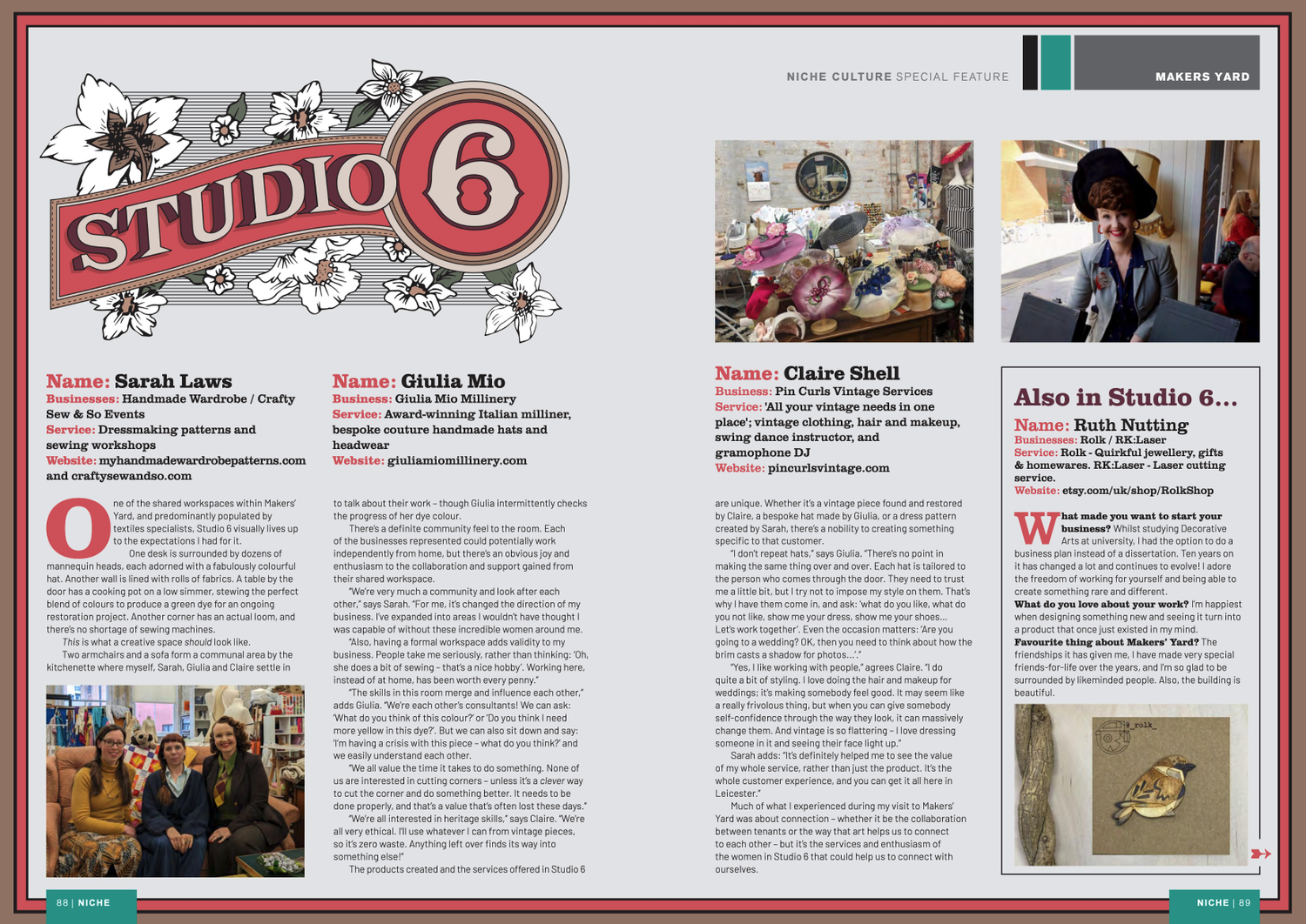The Makers Yard Featured in Niche Magazine — My Handmade Wardrobe Patterns