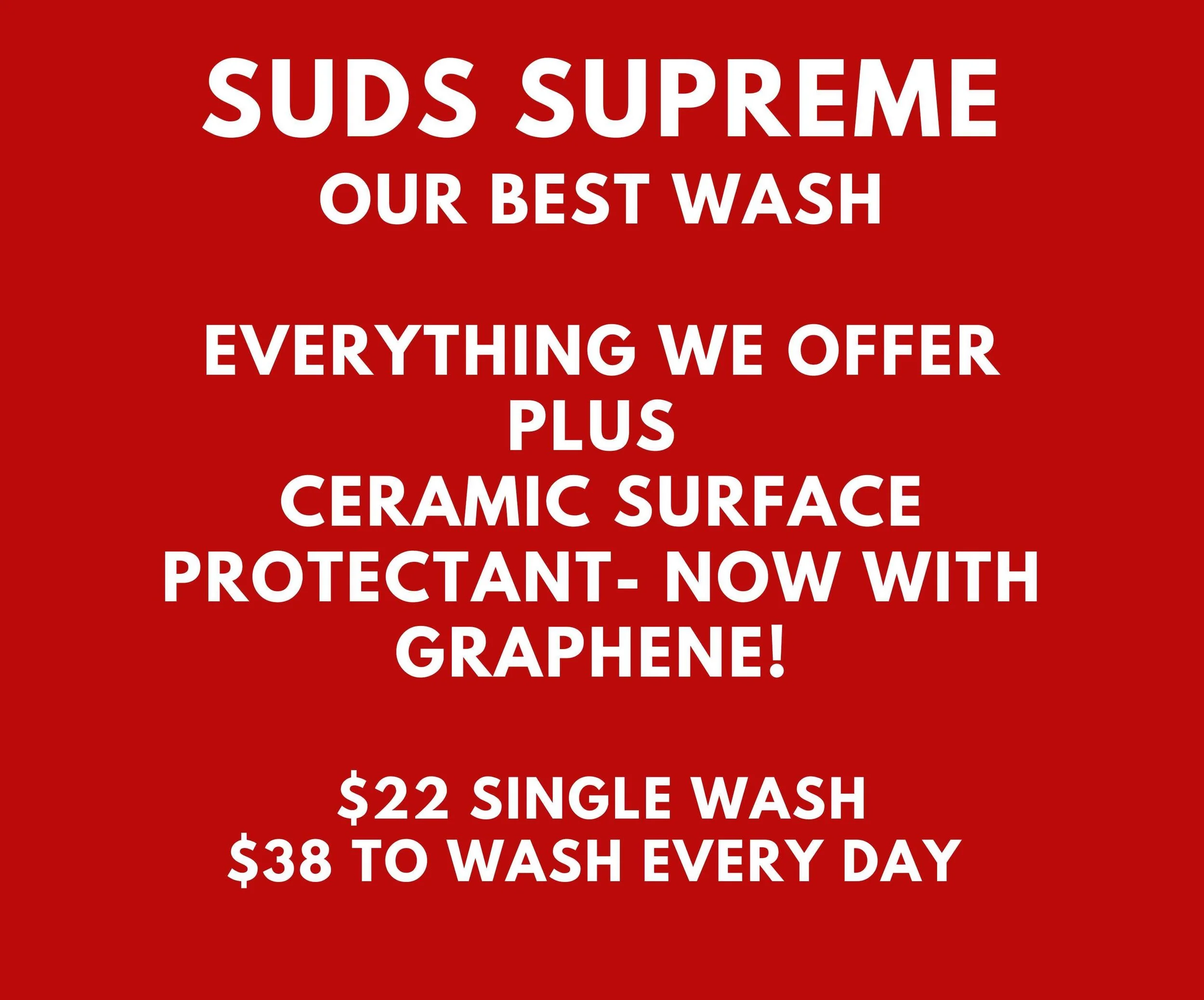 Wash Packages — Suds Express Car Wash