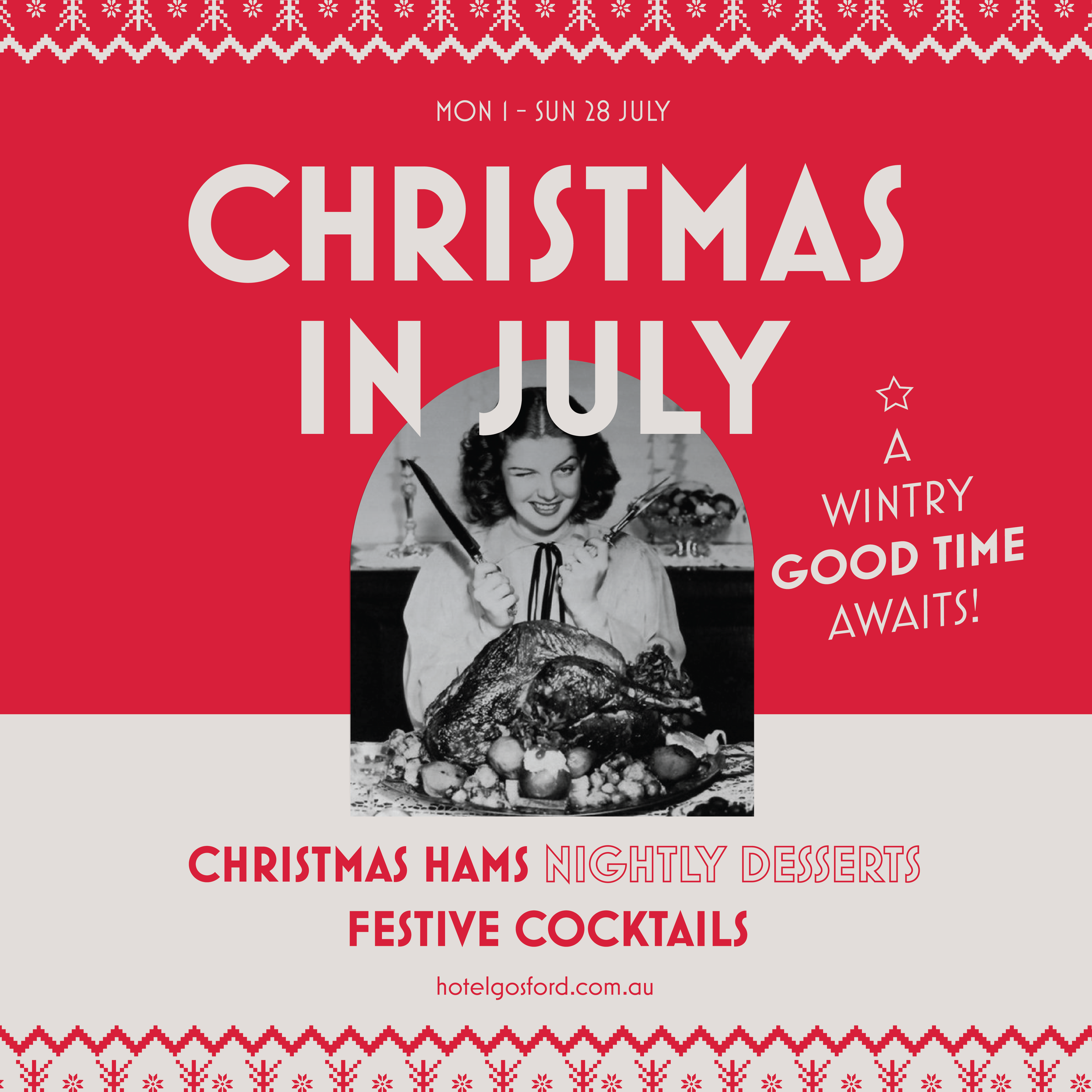 Christmas in July — Hotel Gosford