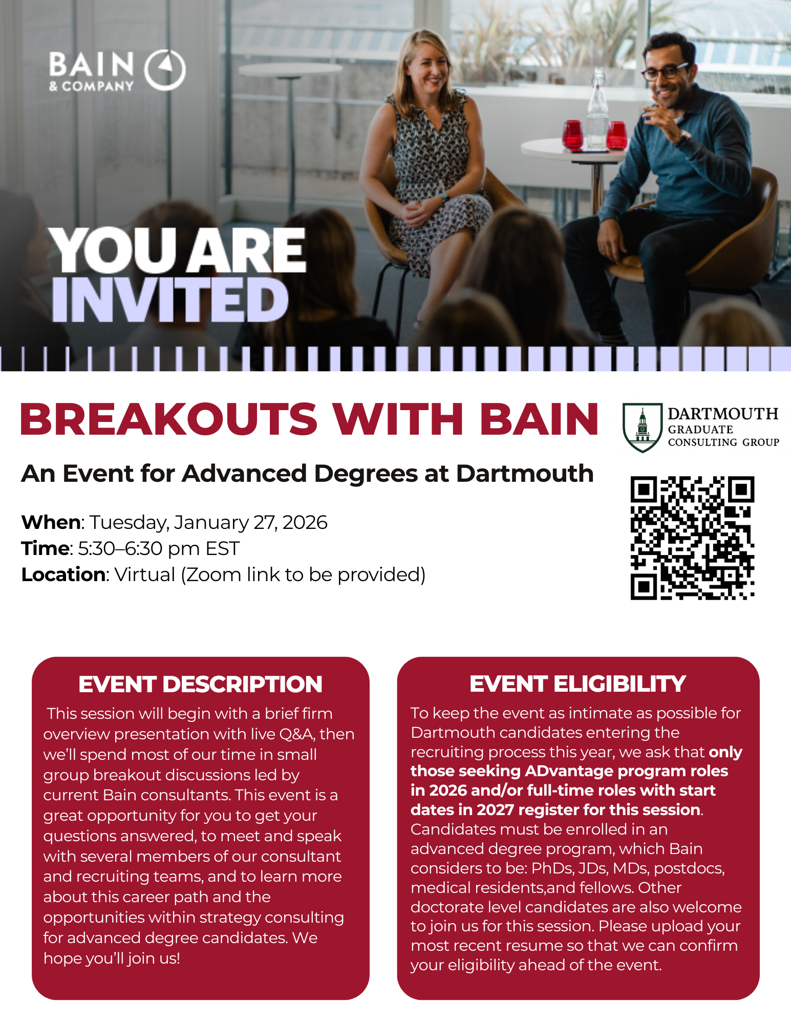 Breakouts with Bain — Dartmouth GSC