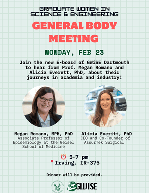 GWiSE General Body Meeting — Dartmouth GSC