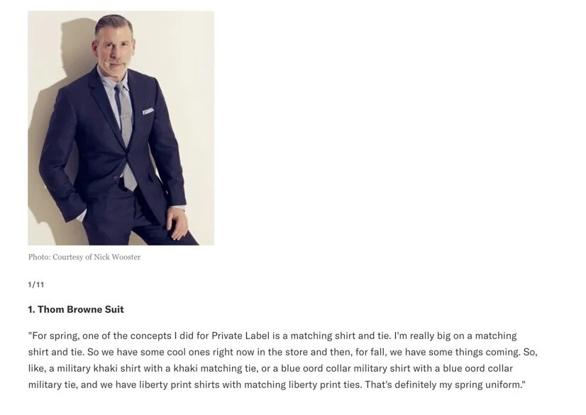 GQ 10 ESSENTIALS — NICK WOOSTER