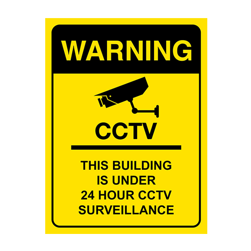 Cctv Signs To Print 24 Hour CCTV Surveillance Safety Sign (Portrait)