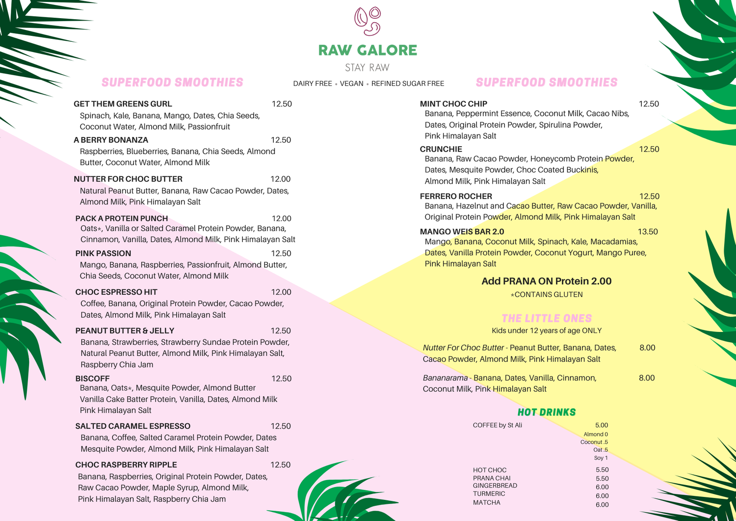 Menu — Raw Galore