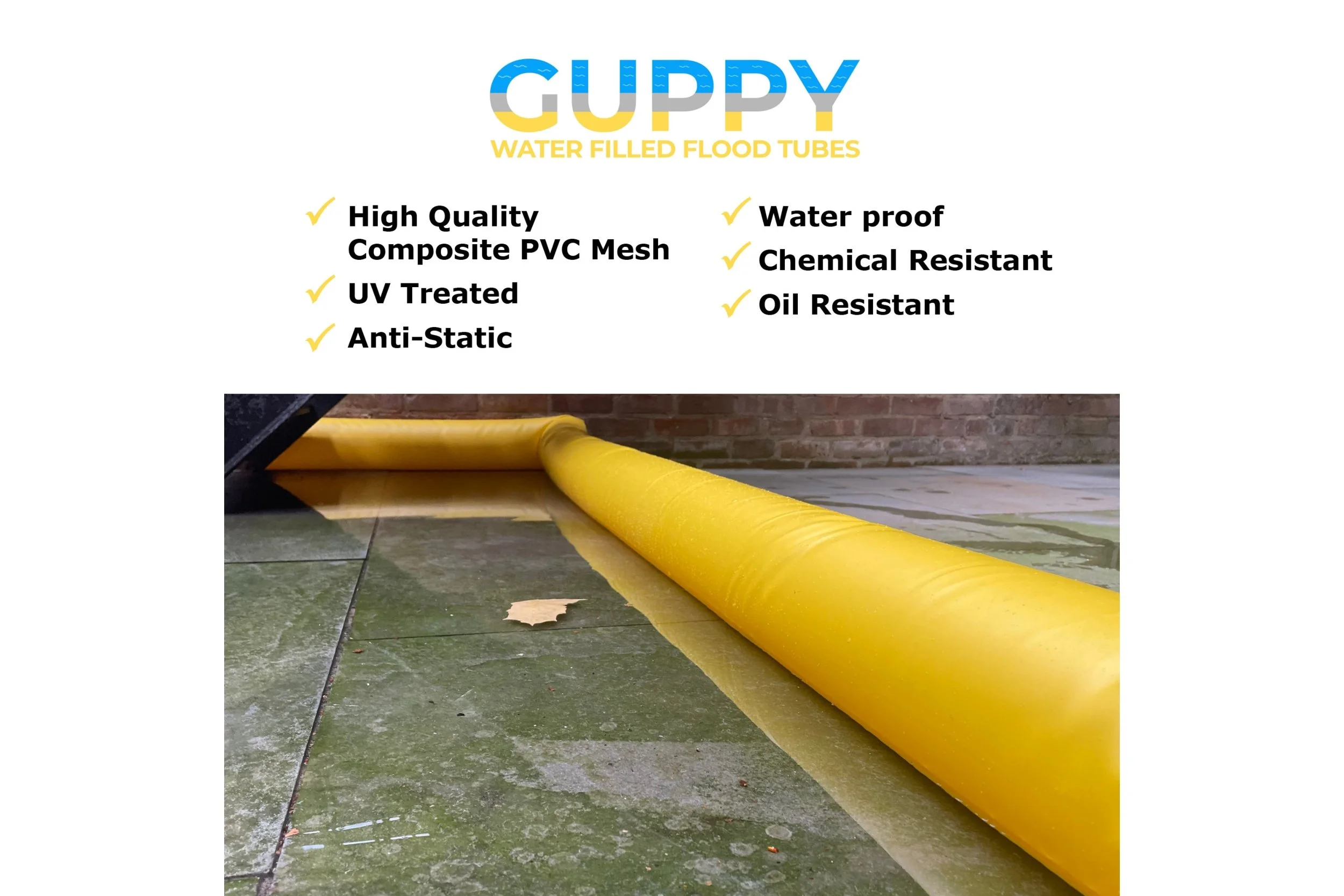 The Guppy™ Water Filled Flood Tube - 6" Tube — Garrison Flood Control