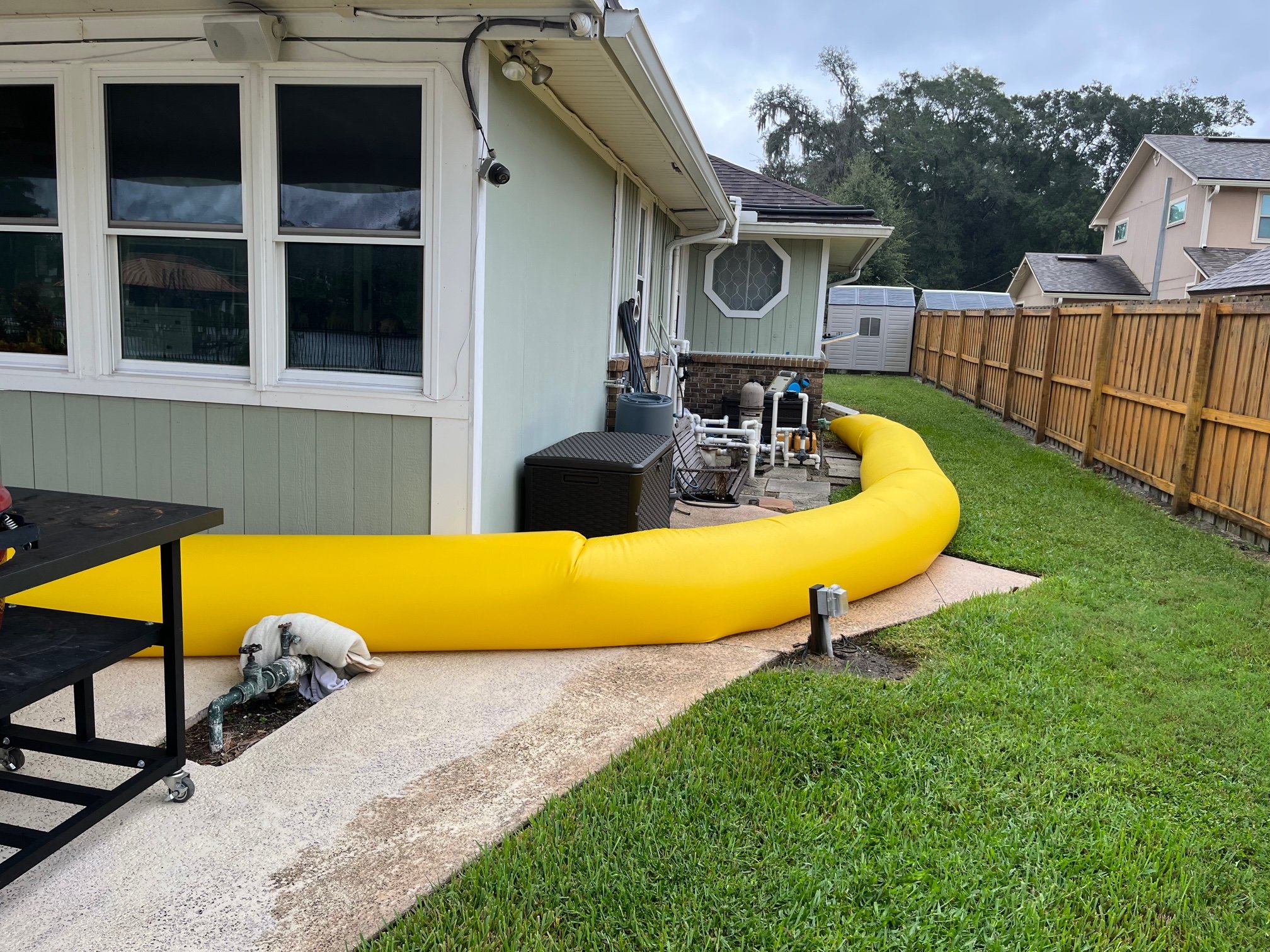 Water Filled Flood Barrier Tubes Garrison Flood Control — Garrison