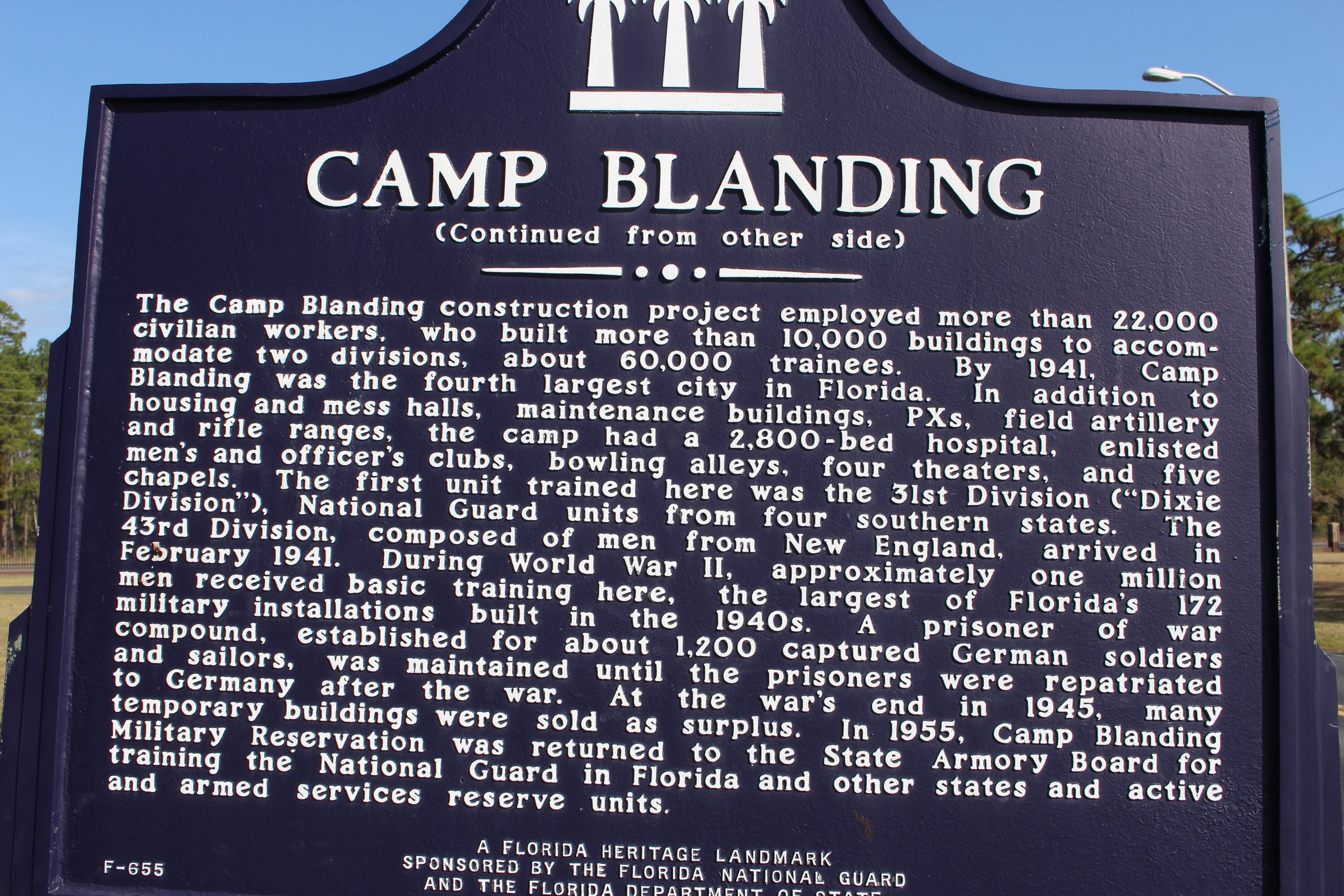 Camp Blanding, FL — Ho-Boe Wanderings