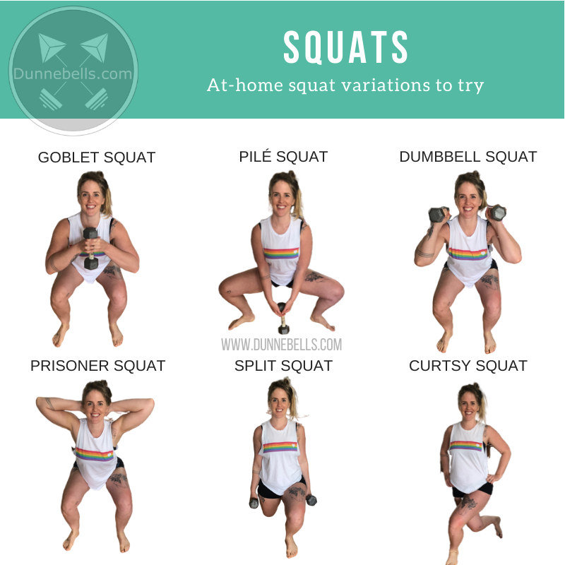 6 Squat types & Weight Loss Exercises to Try at Home — DUNNEBELLS