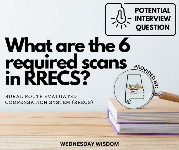 What are the 6 required scans in RRECS? — Alabama UPMA