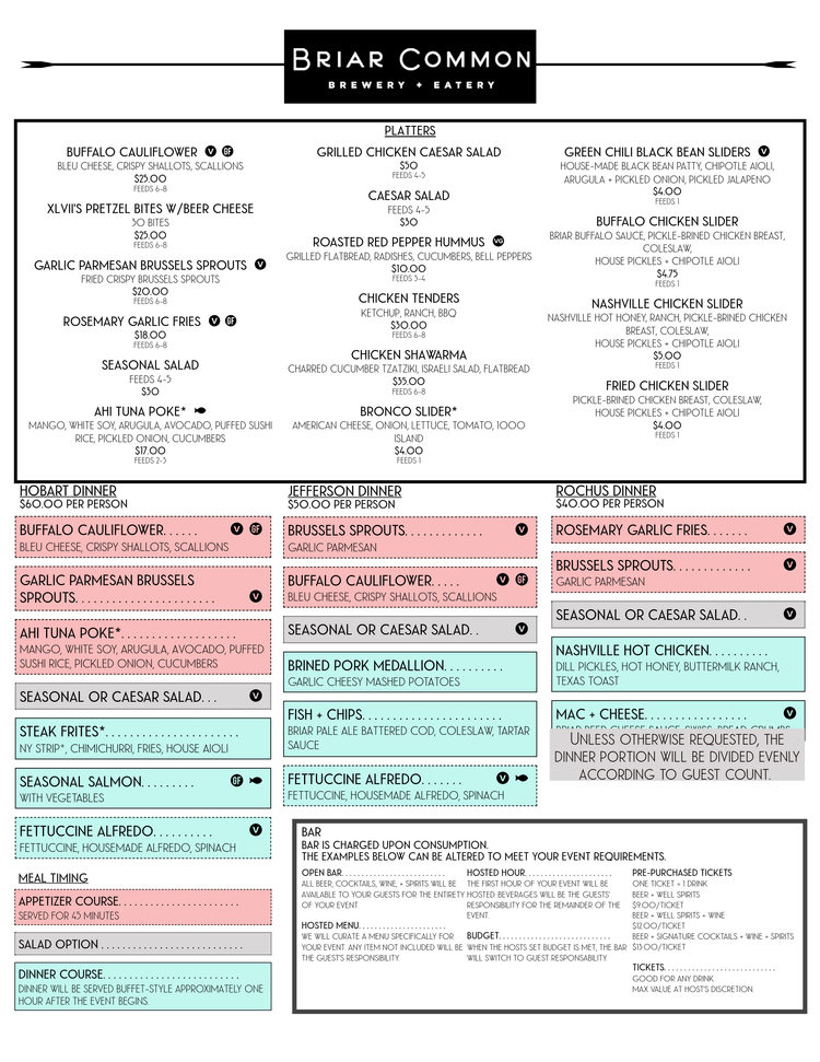 BOOK EVENT — Briar Common Brewery + Eatery